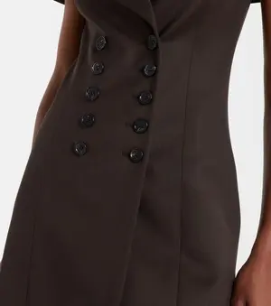 Alexander McQueen Draped Wool Minidress