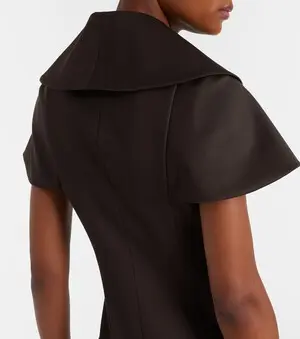 Alexander McQueen Draped Wool Minidress