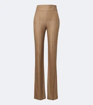 Valentino Garavani Silk And Wool Straight Leg Trousers