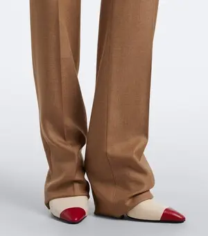 Valentino Garavani Silk And Wool Straight Leg Trousers