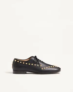 Valentino Garavani Derby Rockstud In Kidskin