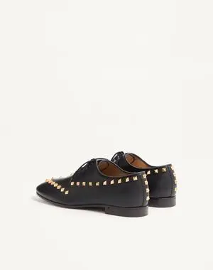 Valentino Garavani Derby Rockstud In Kidskin