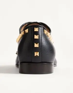 Valentino Garavani Derby Rockstud In Kidskin