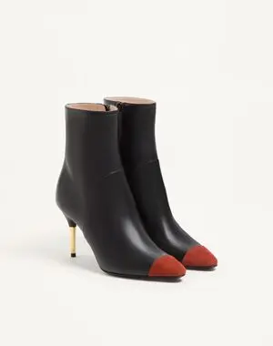 Valentino Garavani Sinead Ankle Boot In Nappa And Suede 85mm