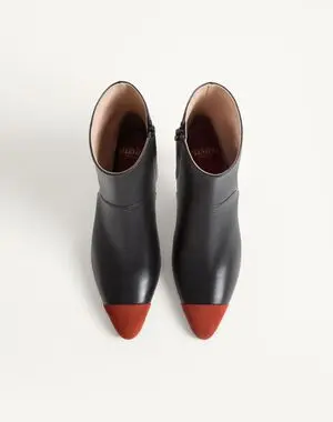 Valentino Garavani Sinead Ankle Boot In Nappa And Suede 85mm