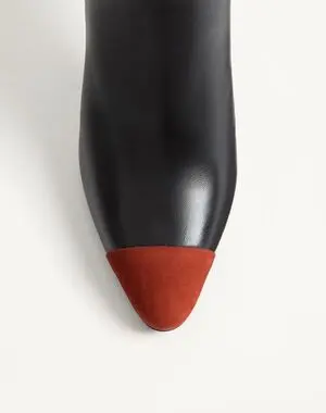 Valentino Garavani Sinead Ankle Boot In Nappa And Suede 85mm