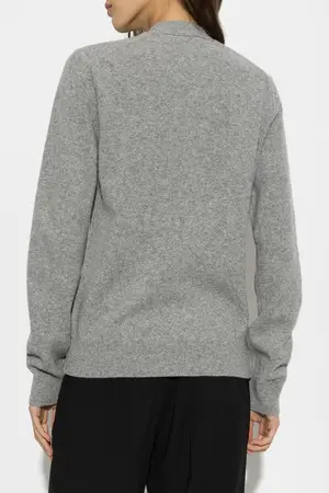 Play Comme Des Garcon Wool Cardigan With Logo Patch