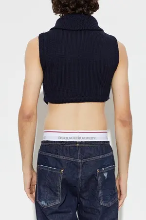 Dsquared2 Wool Turtleneck Vest