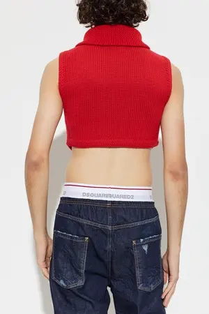 Dsquared2 Wool Turtleneck Vest