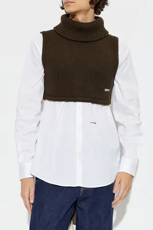 Dsquared2 Wool Turtleneck Vest