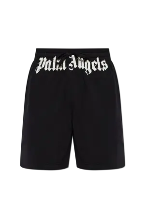 Palm Angels Shorts With Logo - Black
