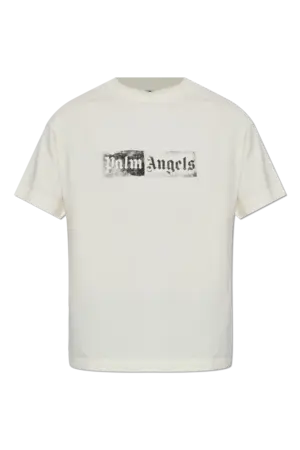 Palm Angels T-shirt With Logo - Cream