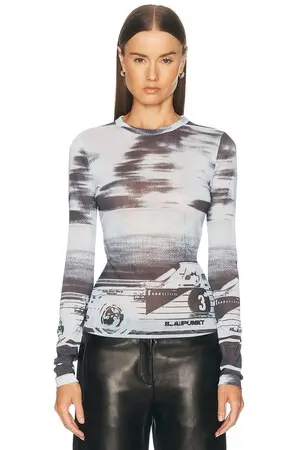 PORSCHE X Revolve Long Sleeve Mesh Top