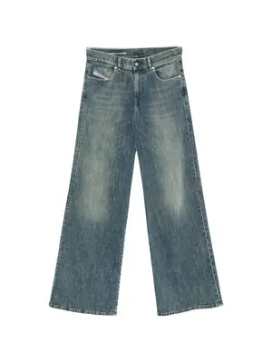 DIESEL® Flared Jeans With Faded Effect - Blue