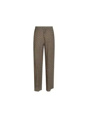 Gucci Printed Silk Leisure Pants - Beige