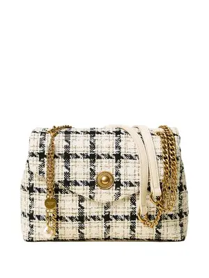 TWINSET Checked Boucle Shoulder Bag