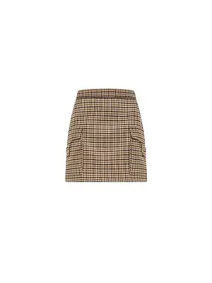 SEVENTY VENEZIA Plaid Mini Skirt With Cargo Pockets