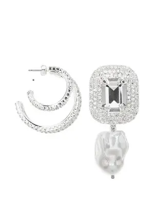 Magda Butrym Earrings Large Stone "earrings 11" Rhodium - Metallic