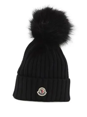 Moncler Hat Knit Wool "pon Pom