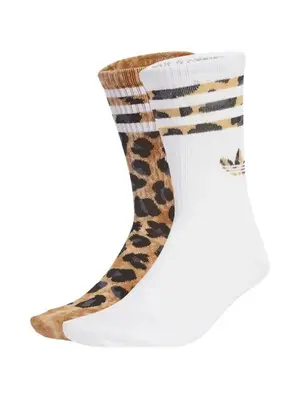 ADIDAS ORIGINALS Crew Socks Leopard Print - Multi