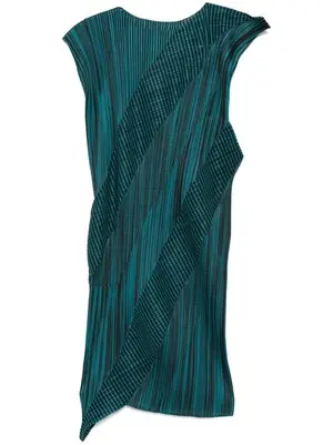 PLEATS PLEASE Cosmic Rays" Pleated Dress - Blue