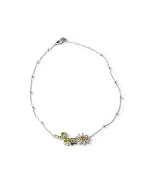 Prada Metal Necklace With Crystals - Gold/silver