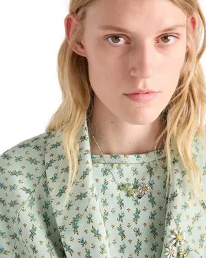 Prada Metal Necklace With Crystals
