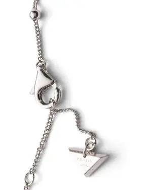 Prada Metal Necklace With Crystals