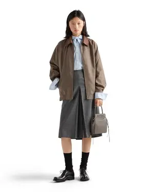 Prada Carry Leather Mini Handbag - Grey