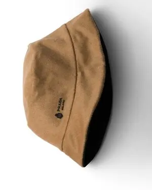 Prada Reversible Re-nylon And Cael-hair Bucket Hat