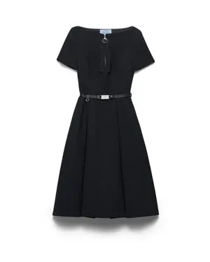 Prada Embroidered Natté Fabric Dress