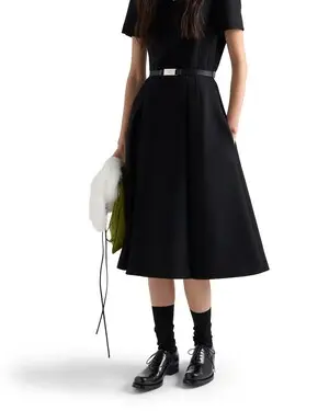 Prada Embroidered Natté Fabric Dress