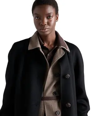 Prada Single-breasted Double Cashmere And Wool Coat