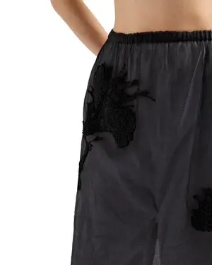 Prada Embroidered Organdy Midi-skirt