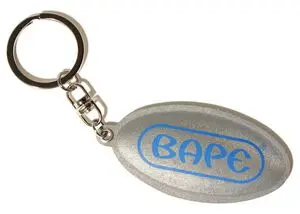 A BATHING APE Reflective Keychain - Silver