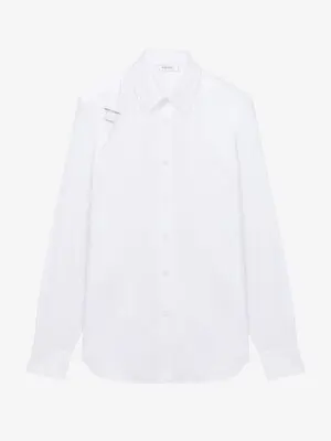 Alexander McQueen Skull Jacquard Harness Shirt - Optical White