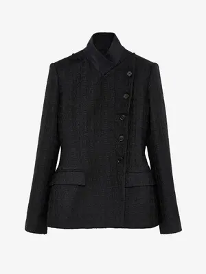 Alexander McQueen Light Tweed Single-breasted Jacket