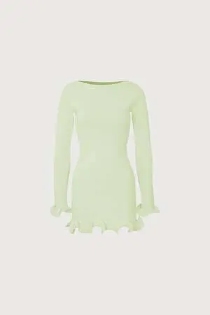 SAME Ruffle Hem Mini Dress