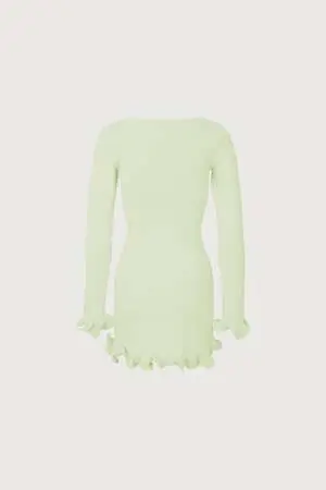 SAME Ruffle Hem Mini Dress