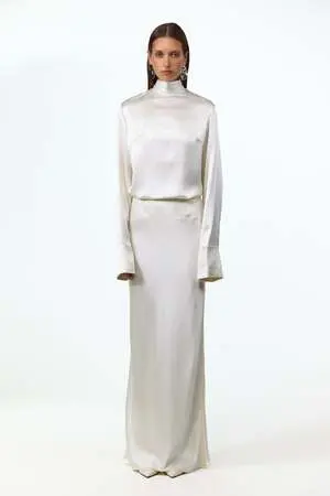 SAME Satin Maxi Skirt