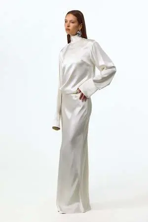 SAME Satin Maxi Skirt