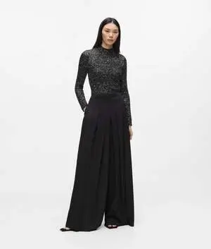 Karl Lagerfeld Pleated Wide-leg Pants