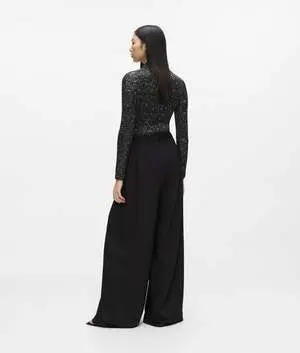 Karl Lagerfeld Pleated Wide-leg Pants