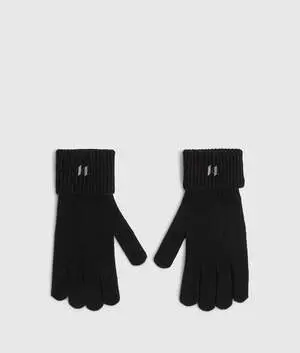 Karl Lagerfeld K/monogram Knit Gloves - Black
