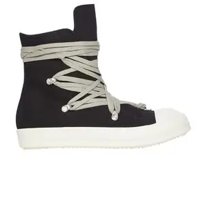 Rick Owens Megalace Sneaks Milk - Black
