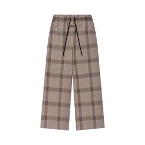 Fear Of God Flannel Lounge Pant 'seal Plaid - Brown