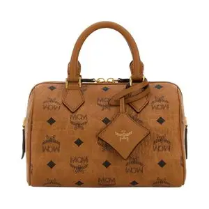 Mcm Ella Vi Boston Small Bag 'cognac - Tan