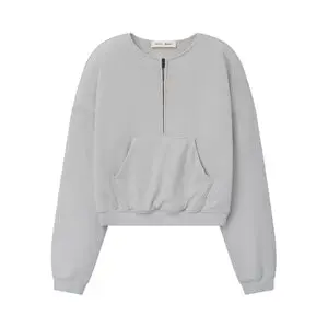 Fear Of God French Terry Relaxed Half Zip 'washed Overcast