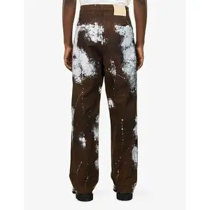 BASKETCASE Paint Splatter Cotton Denim Jeans