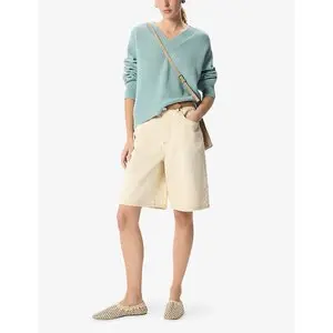 Whistles V-neck Relaxed-fit Cotton Jumper